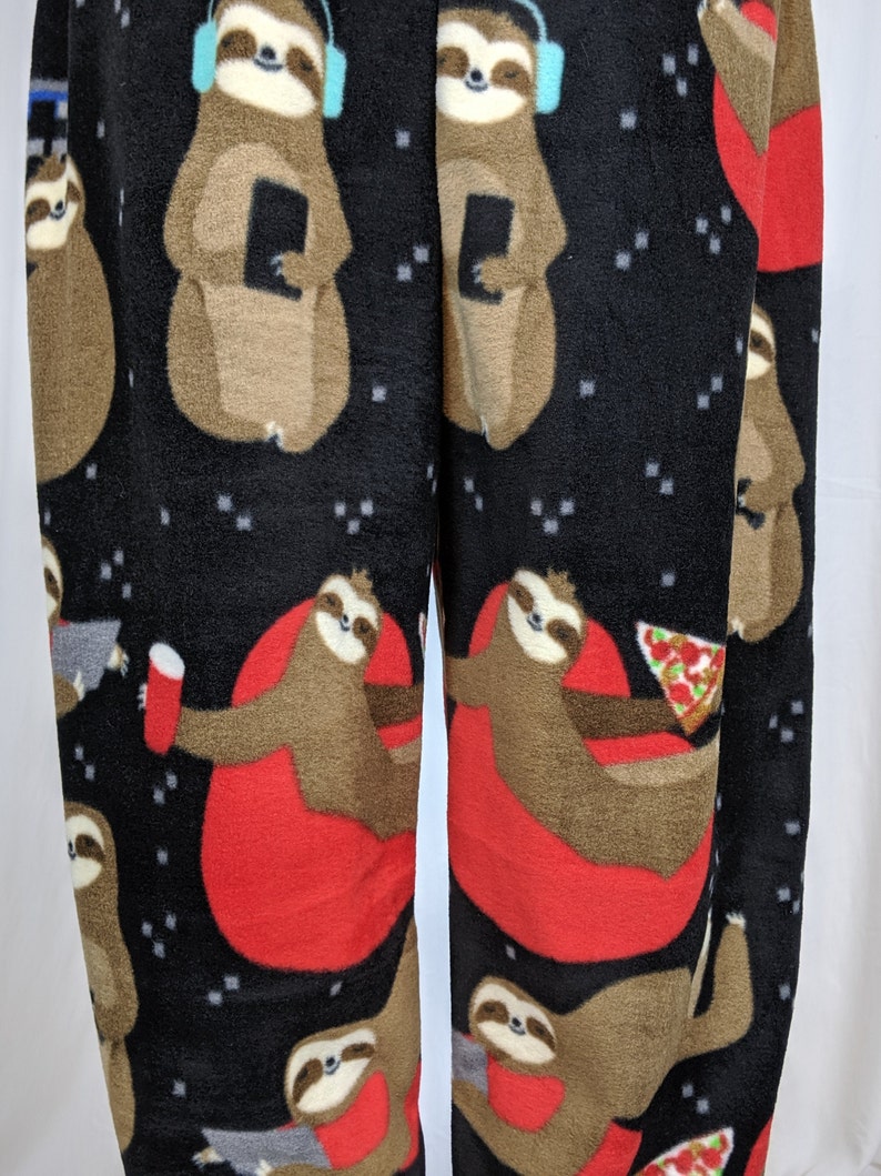 Sloth Pajama Pants Fleece Lounge Wear Sloths Partying and - Etsy