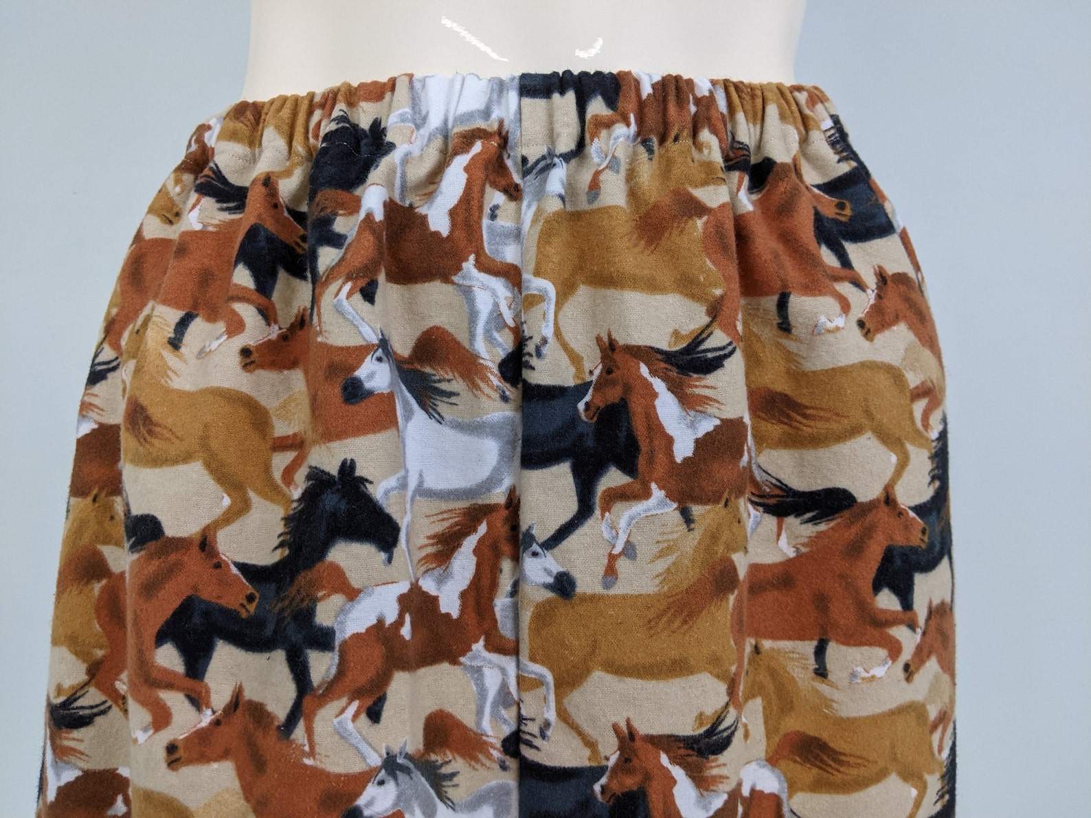 Horse Print Pajama Pants Women Flannel Sleepwear Elastic | Etsy