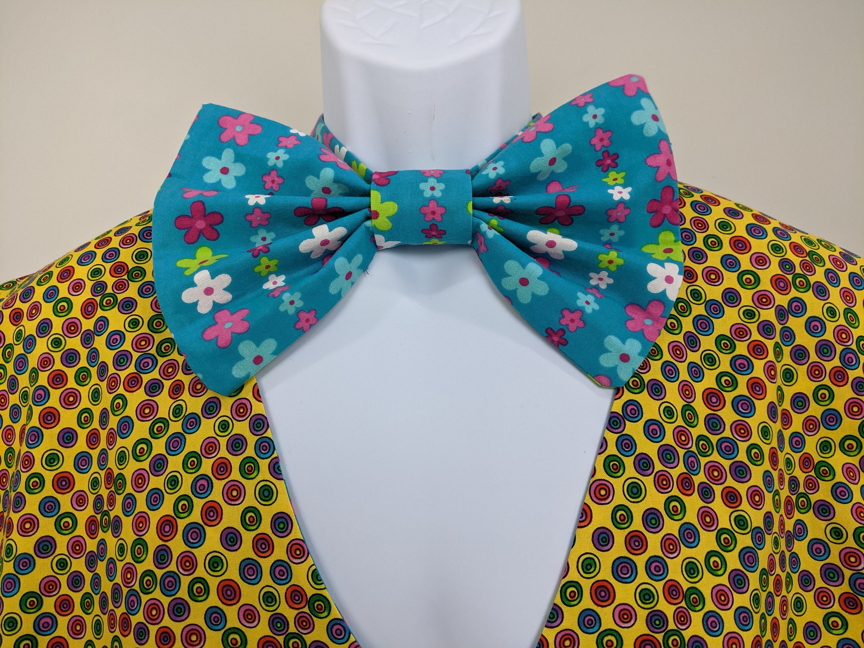 Clown Vest With Large Bow Ties Men / Women Open Front Tunic - Etsy