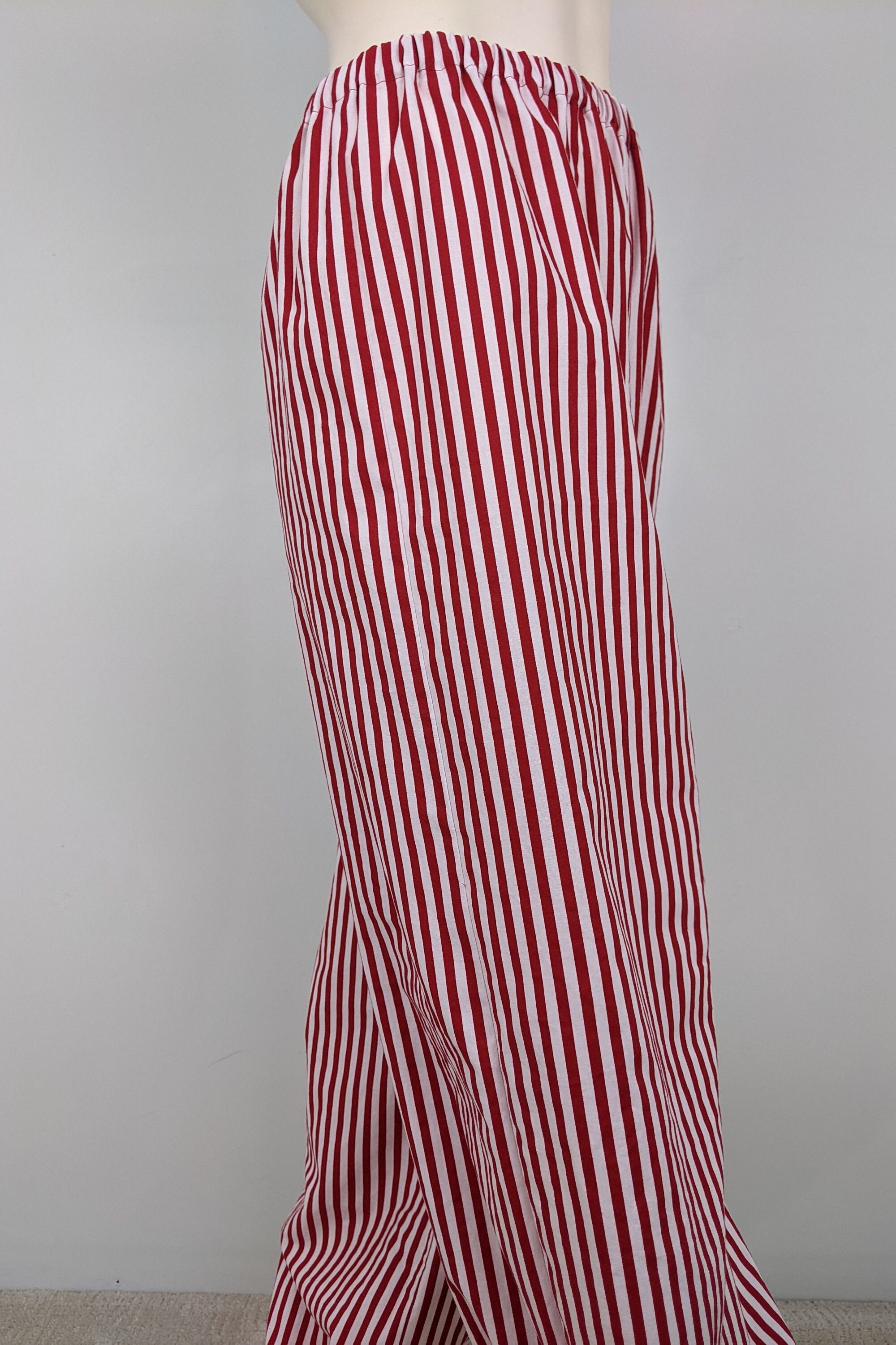 Adult Costume Pants Red / White Striped Clown Pants Gender - Etsy