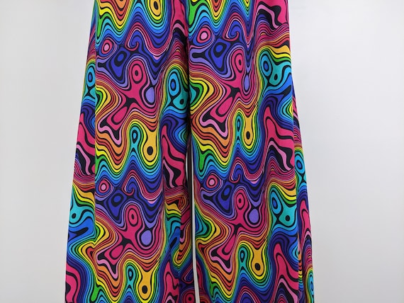 Adult Costume Pants Psychedelic Print Harem Pants Men / - Etsy