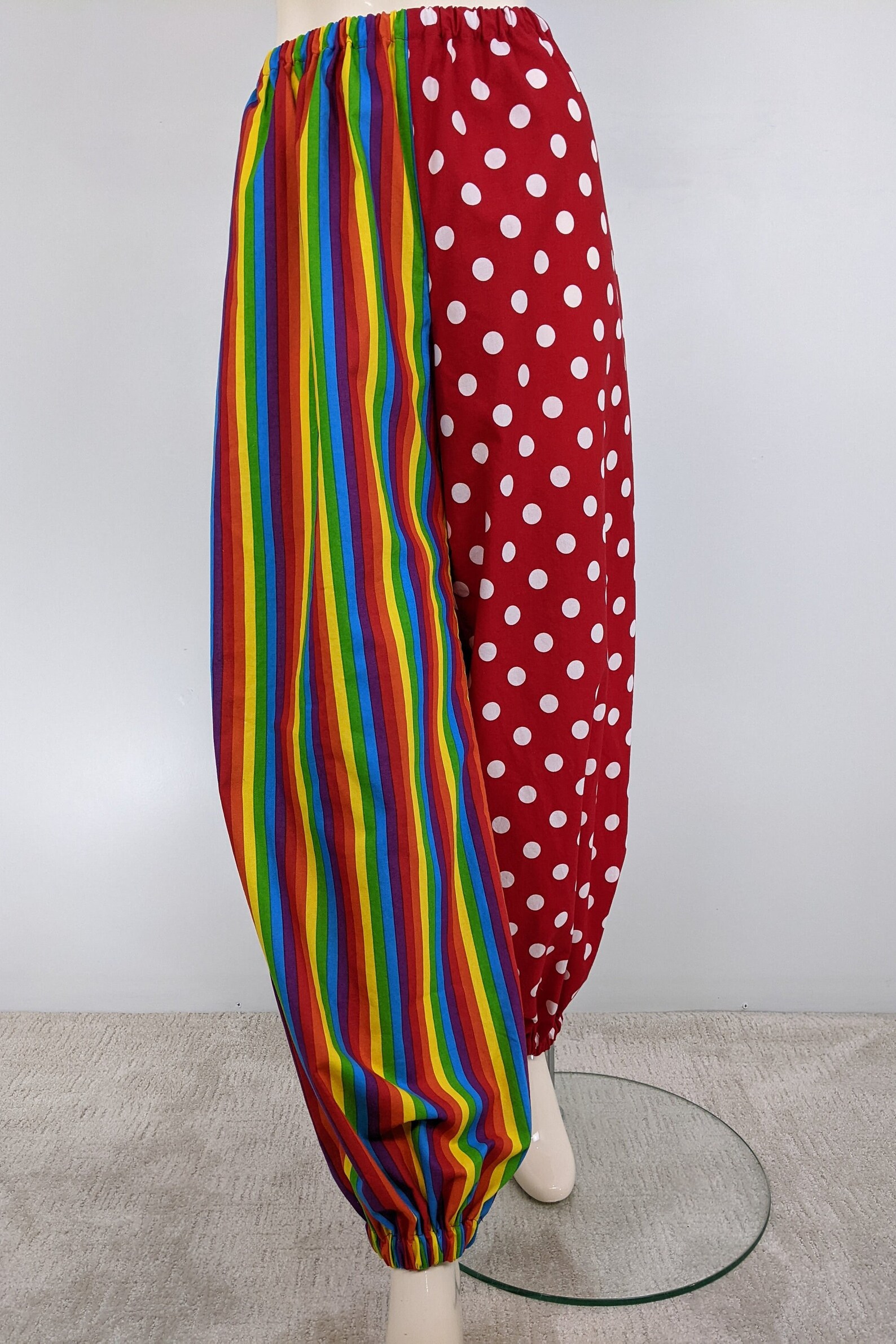 Rainbow Stripe & Polka Dot Clown Pants - Adult Costume - Etsy