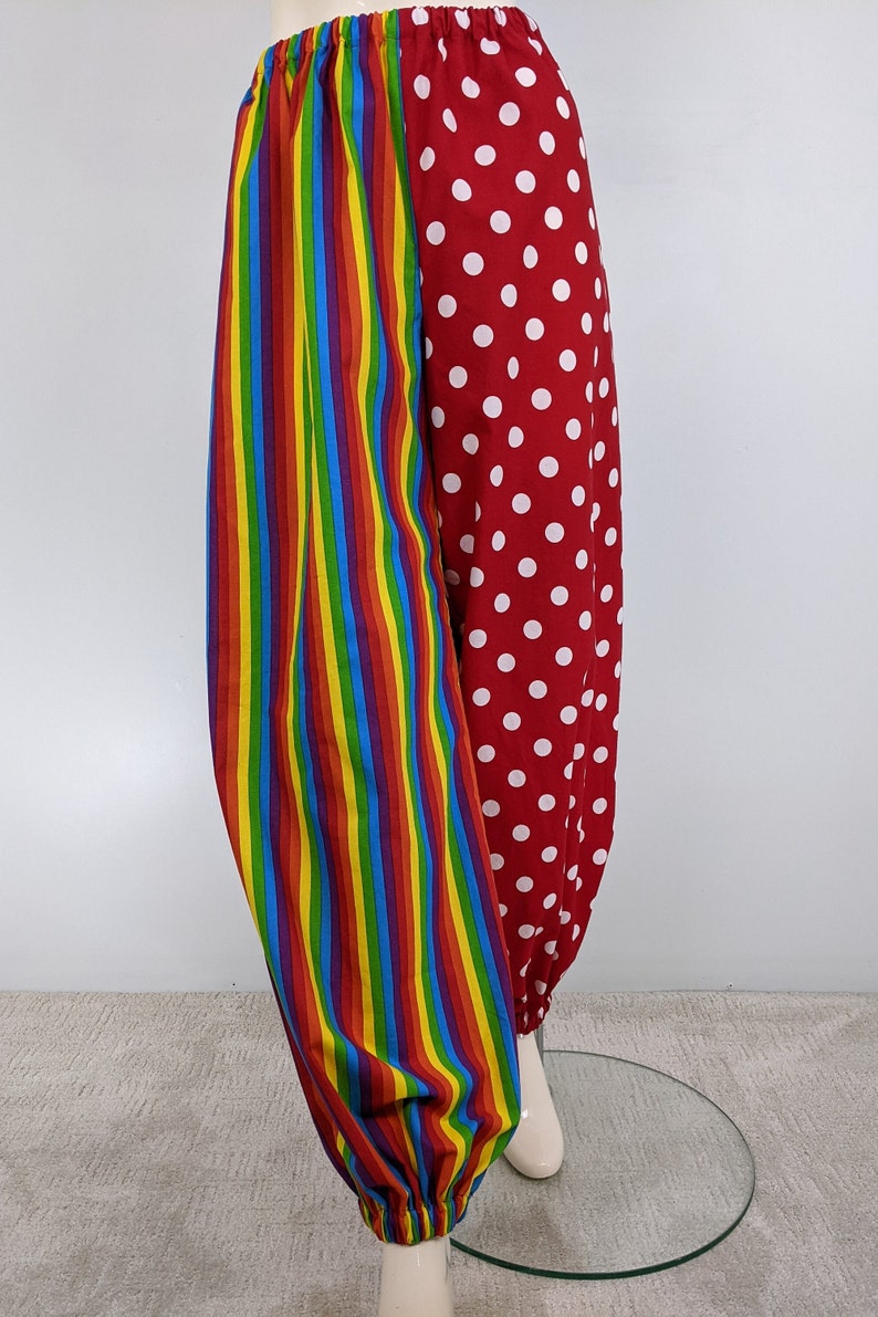 Rainbow Stripe & Polka Dot Clown Pants - Adult Costume - Etsy