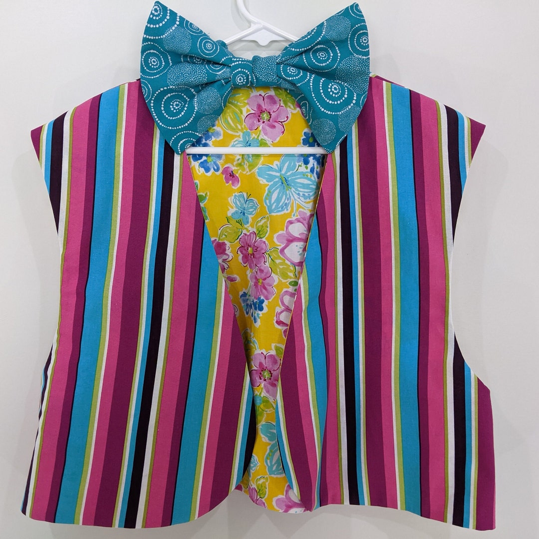 Reversible Clown Costume Vest With Bow Tie: Adult Festival Clothing - Etsy