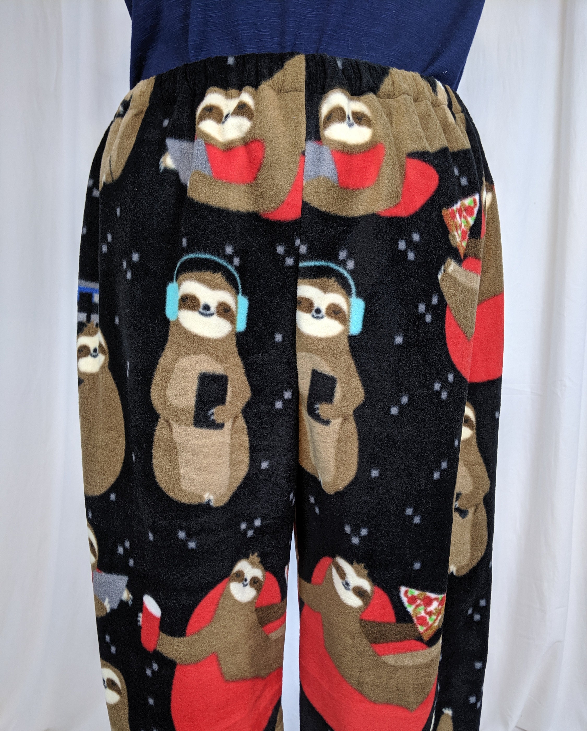 Sloth Pajama Pants Fleece Lounge Wear Sloths Partying and - Etsy