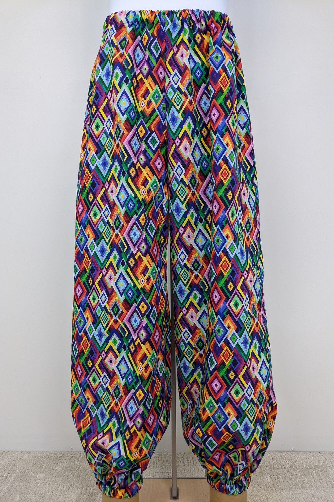 Diamond Print Costume Pants: Colorful Festival Clown Outfit - Etsy