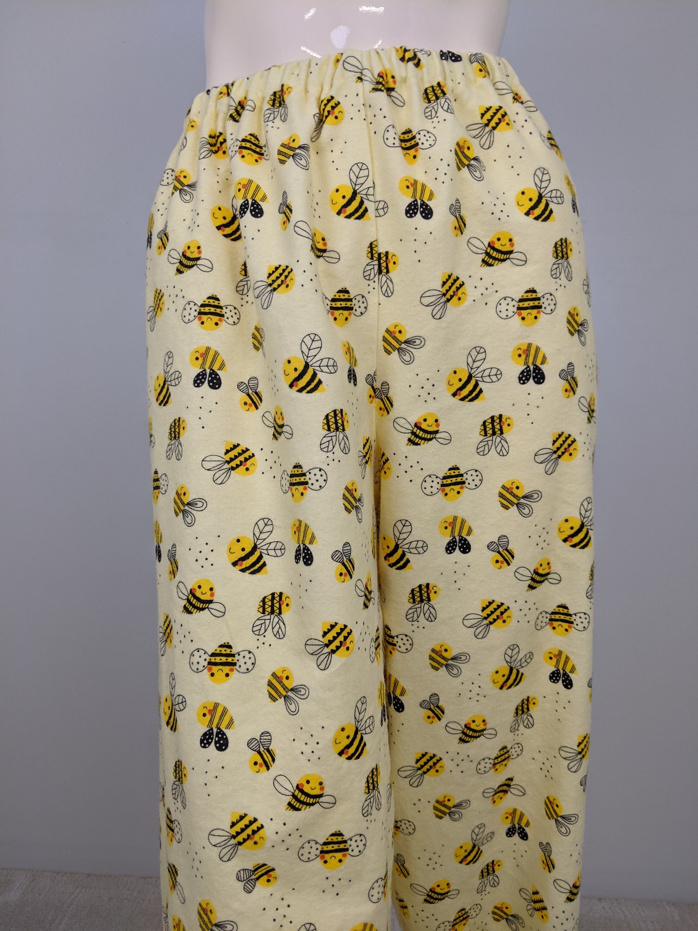 Bumble Bee Print Pajama Pants Women Elastic Waist Flannel | Etsy