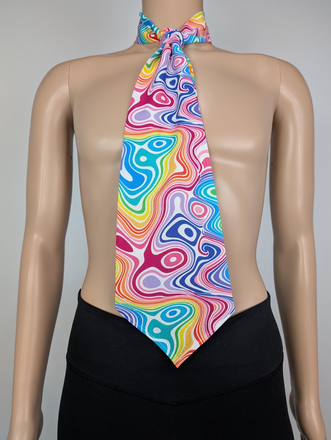 Oversized Psychedelic Print Neck Tie: 70s Clown Costume - Etsy