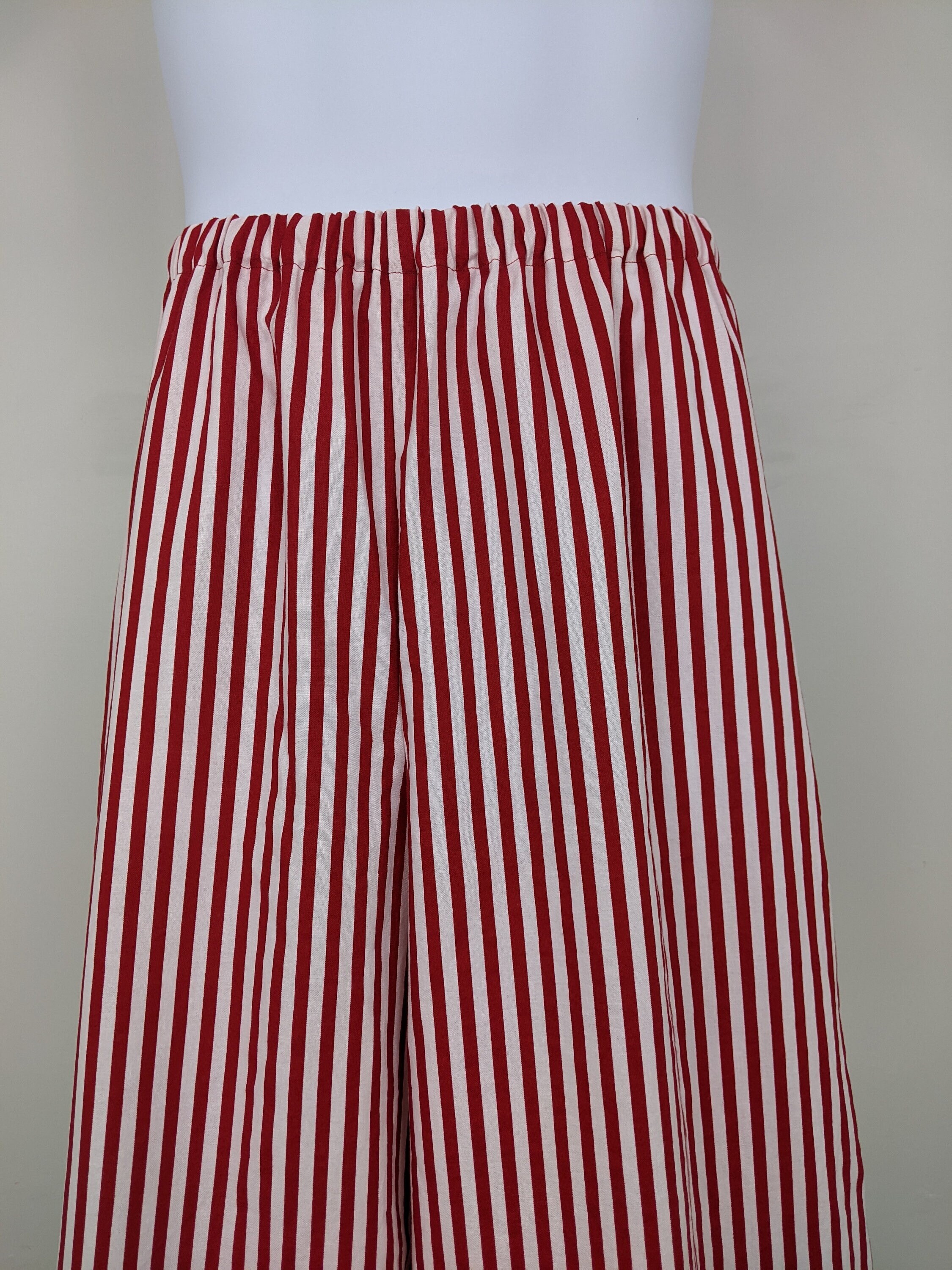 Adult Costume Pants Red / White Striped Clown Pants Gender - Etsy