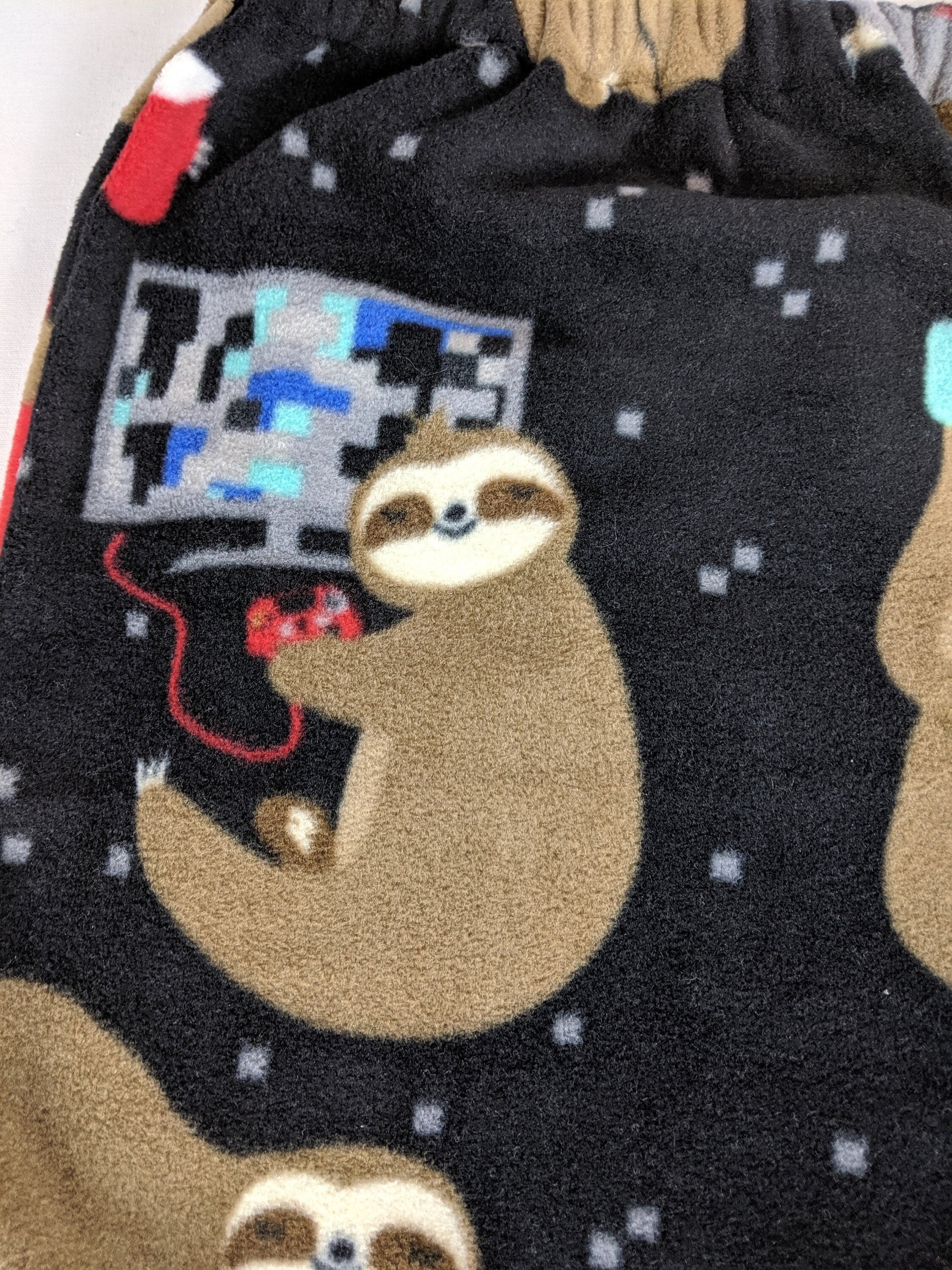 Sloth Pajama Pants Fleece Lounge Wear Sloths Partying and - Etsy