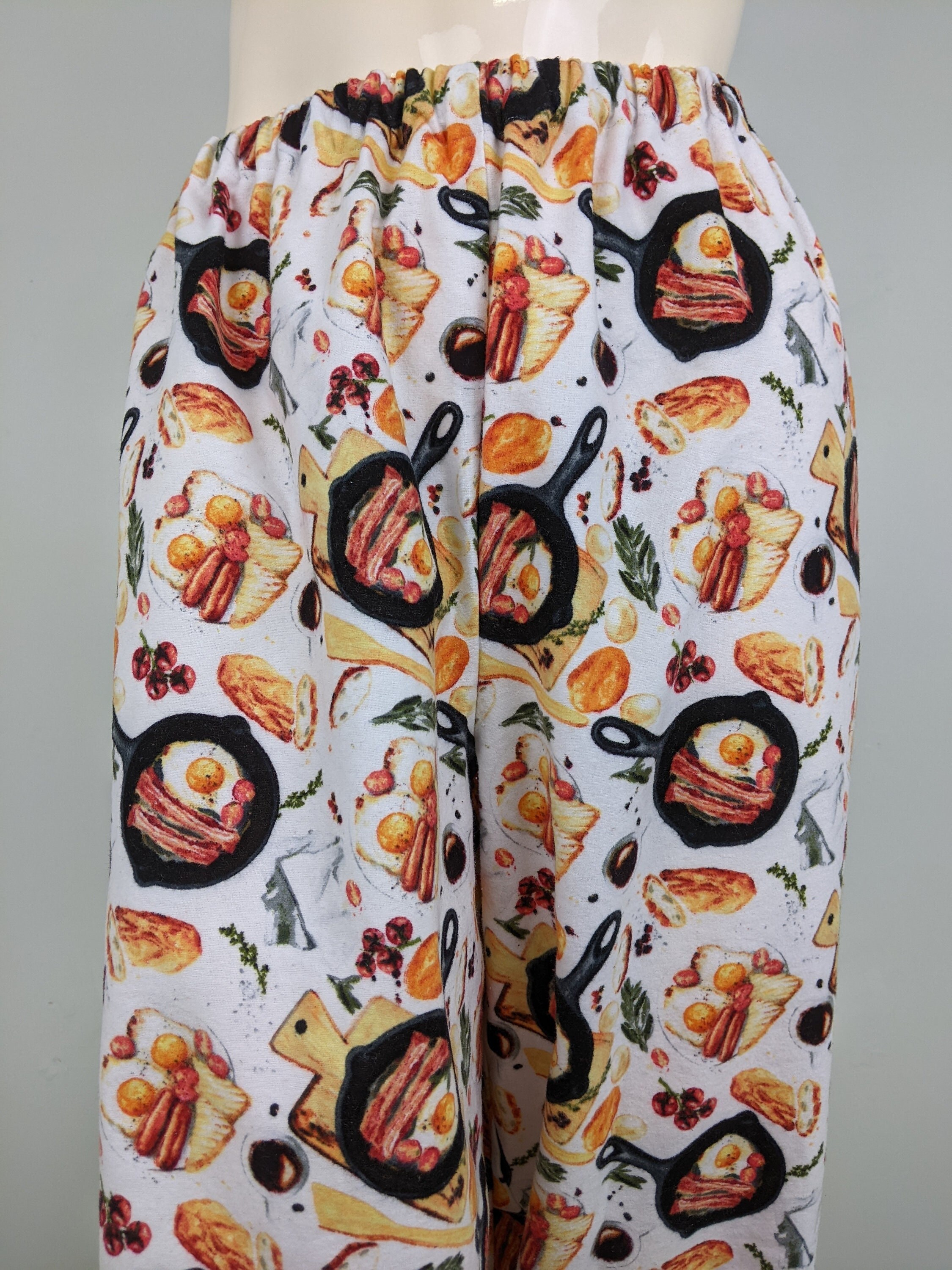 Breakfast Print Pajama Pants Women Flannel Comfy Pants Pull | Etsy