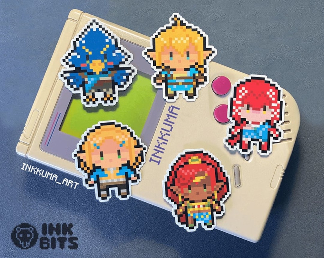 Zelda Breath Of The Wild Splash Proof Animated Pixel Art Stickers Magic Stickers Botw