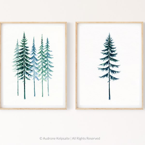 Pine Tree Poster - Etsy