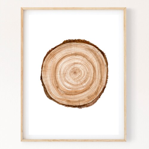 Tree Ring Printable Wall Art Set of 2 Tree Stump Instant - Etsy