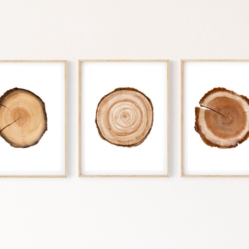 Tree Ring Printable Wall Art Set of 2 Tree Stump Instant - Etsy