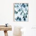 Winter Forest Christmas Wall Art Print, Evergreen Conifer Trees ...