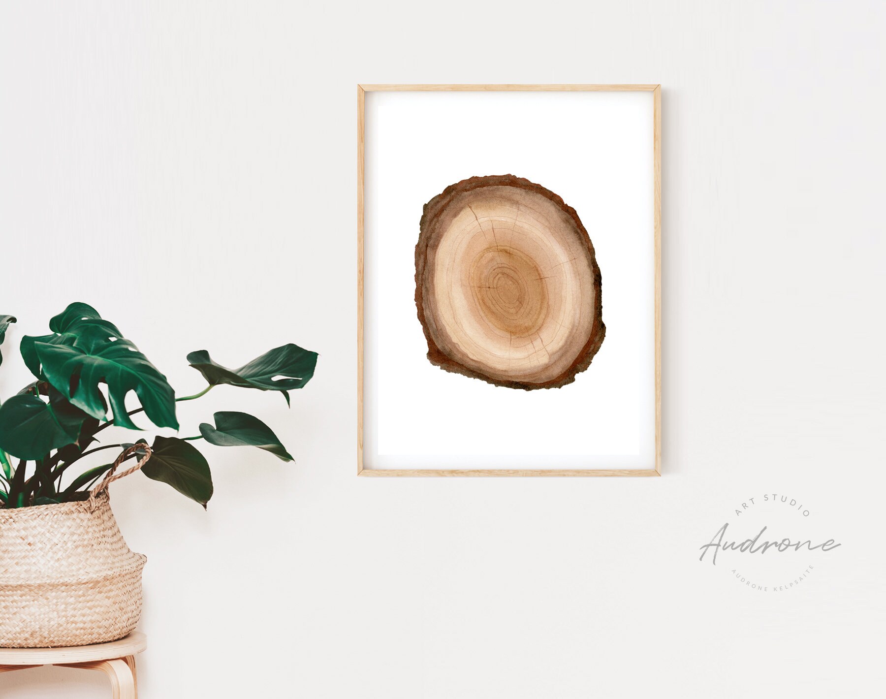 Tree Ring Printable Wall Art Tree Stump Instant Digital Print | Etsy