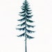 Evergreen Trees Printable Wall Art Set of 2, Pine Trees Watercolor ...