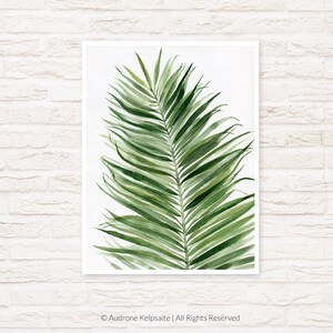 Palm Leaf Digital Download Print, Tropical Leaves Wall Art, Botanical ...