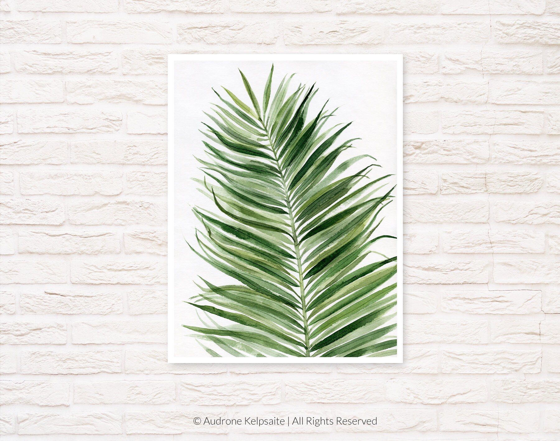 Palm Leaf Digital Download Print Tropical Leaves Wall Art - Etsy