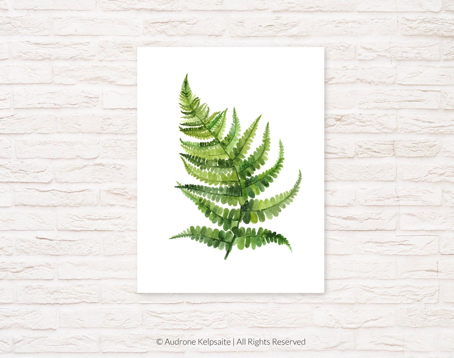 Fern Printable Wall Art Set of 2 Modern Botanical Greenery - Etsy