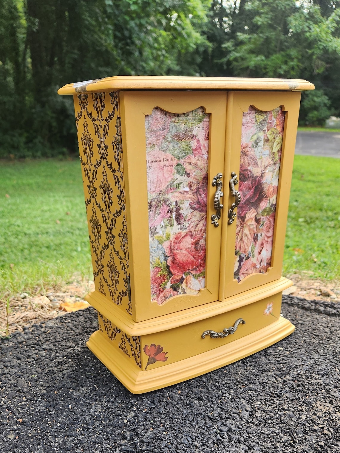 Yellow Jewelry Box, Floral Yellow Jewelry Box, Fall Vibes - Etsy