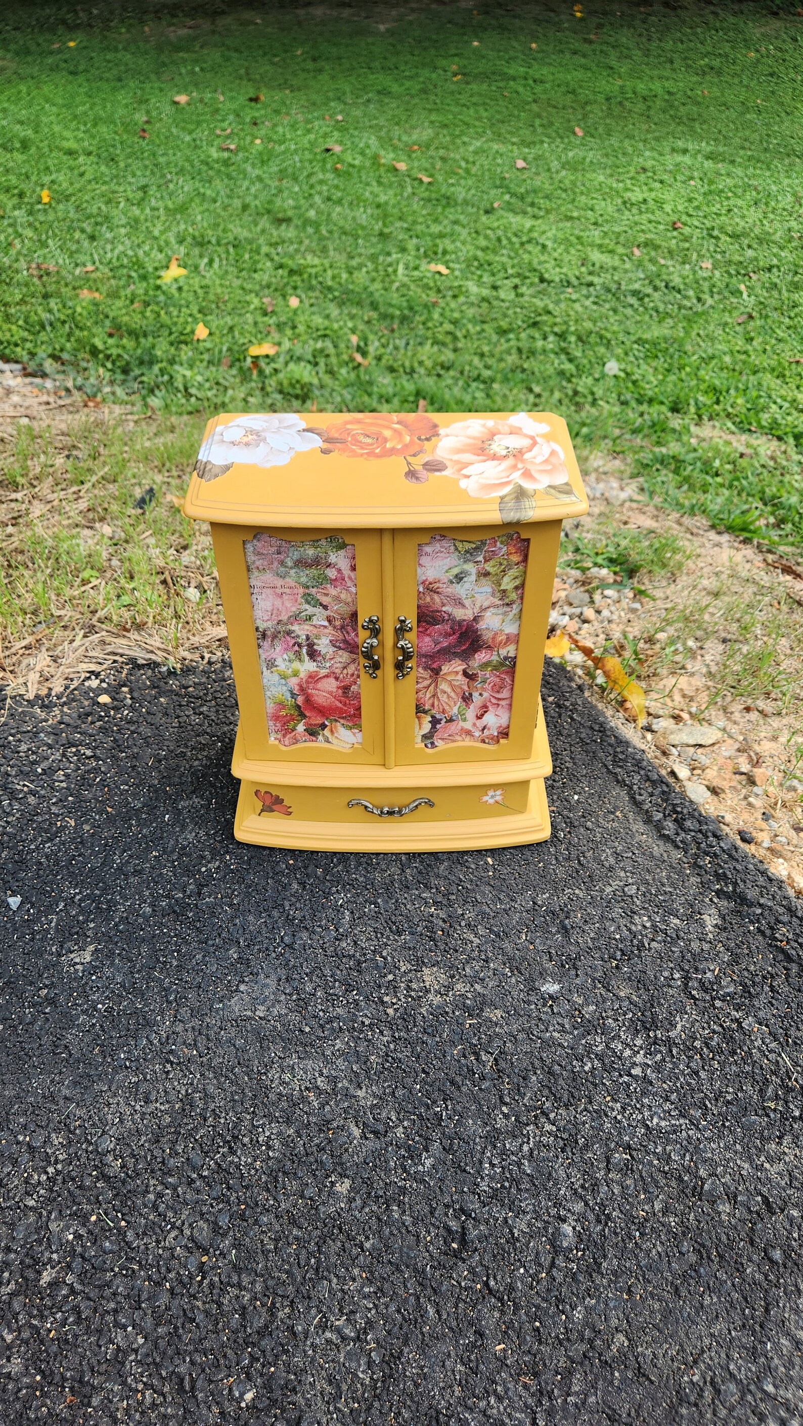 Yellow Jewelry Box, Floral Yellow Jewelry Box, Fall Vibes - Etsy