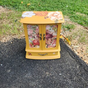 Yellow Jewelry Box, Floral Yellow Jewelry Box, Fall Vibes - Etsy