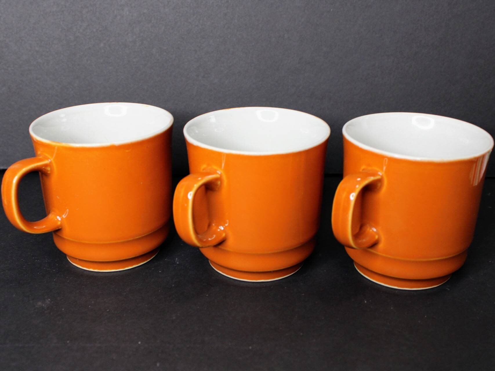 Burnt Orange Stoneware Sugar Cream Tea Set - Etsy