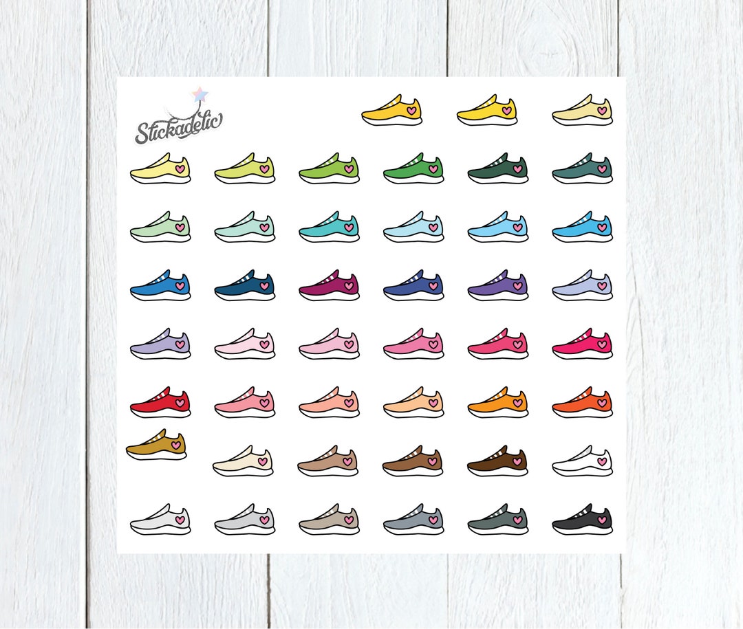 45 Running Shoes Planner Stickers - Etsy