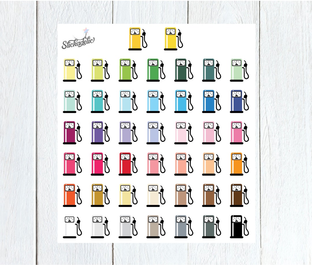 44 Gas Pump Planner Stickers - Etsy