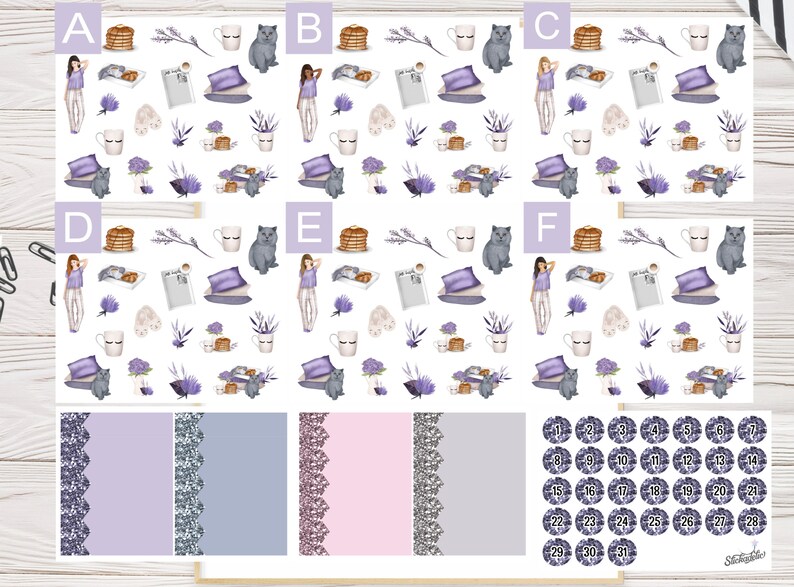 Pajama Life Monthly Kit Planner Stickers for Erin Condren - Etsy