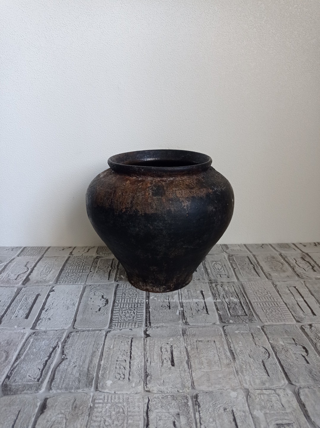 Vintage Clay Pot Old Clay Pot Antique Vessel Wabi Sabi - Etsy