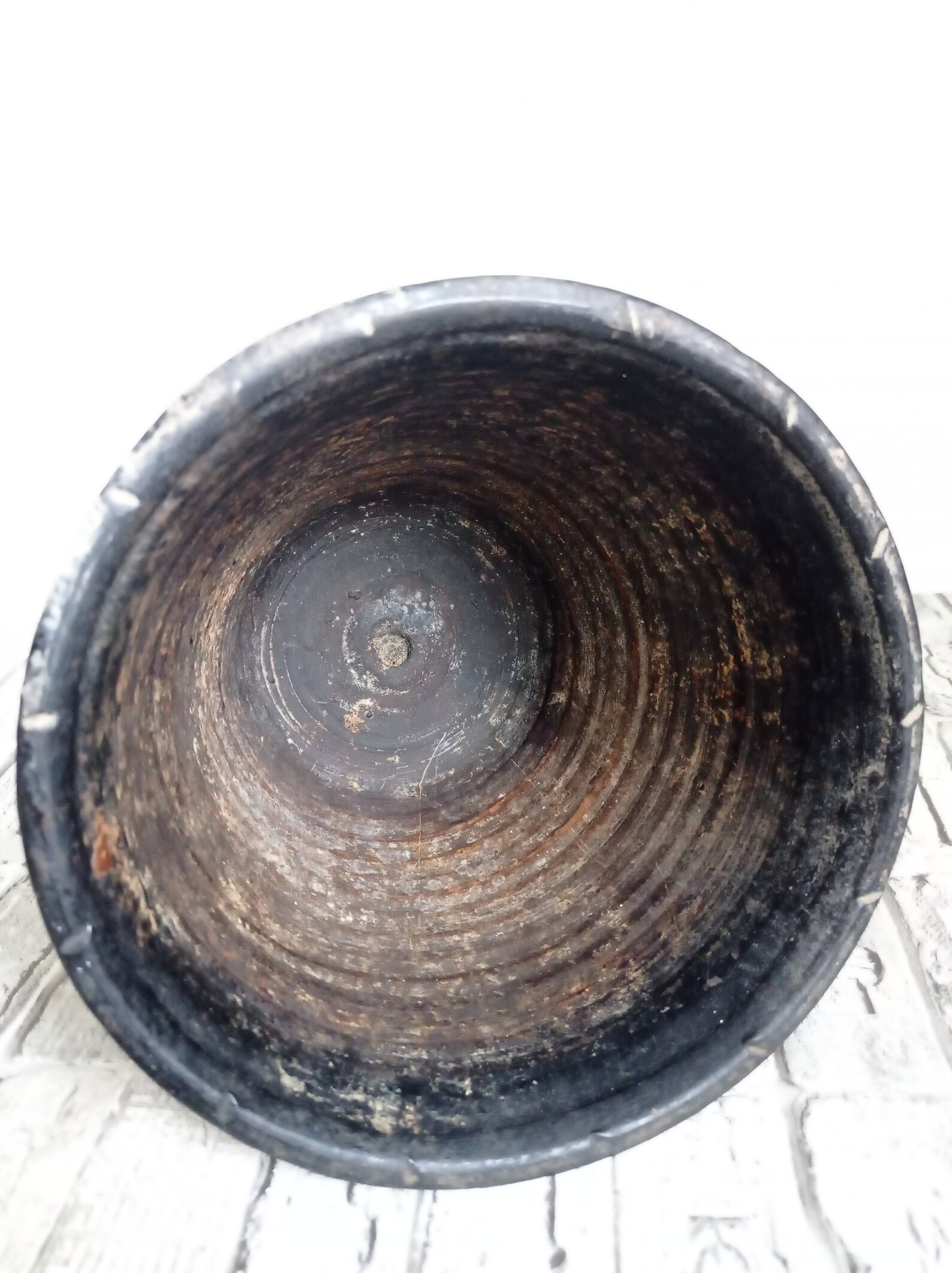 Vintage Clay Pot Old Baking Pot Rustic Vase Old Black Clay - Etsy