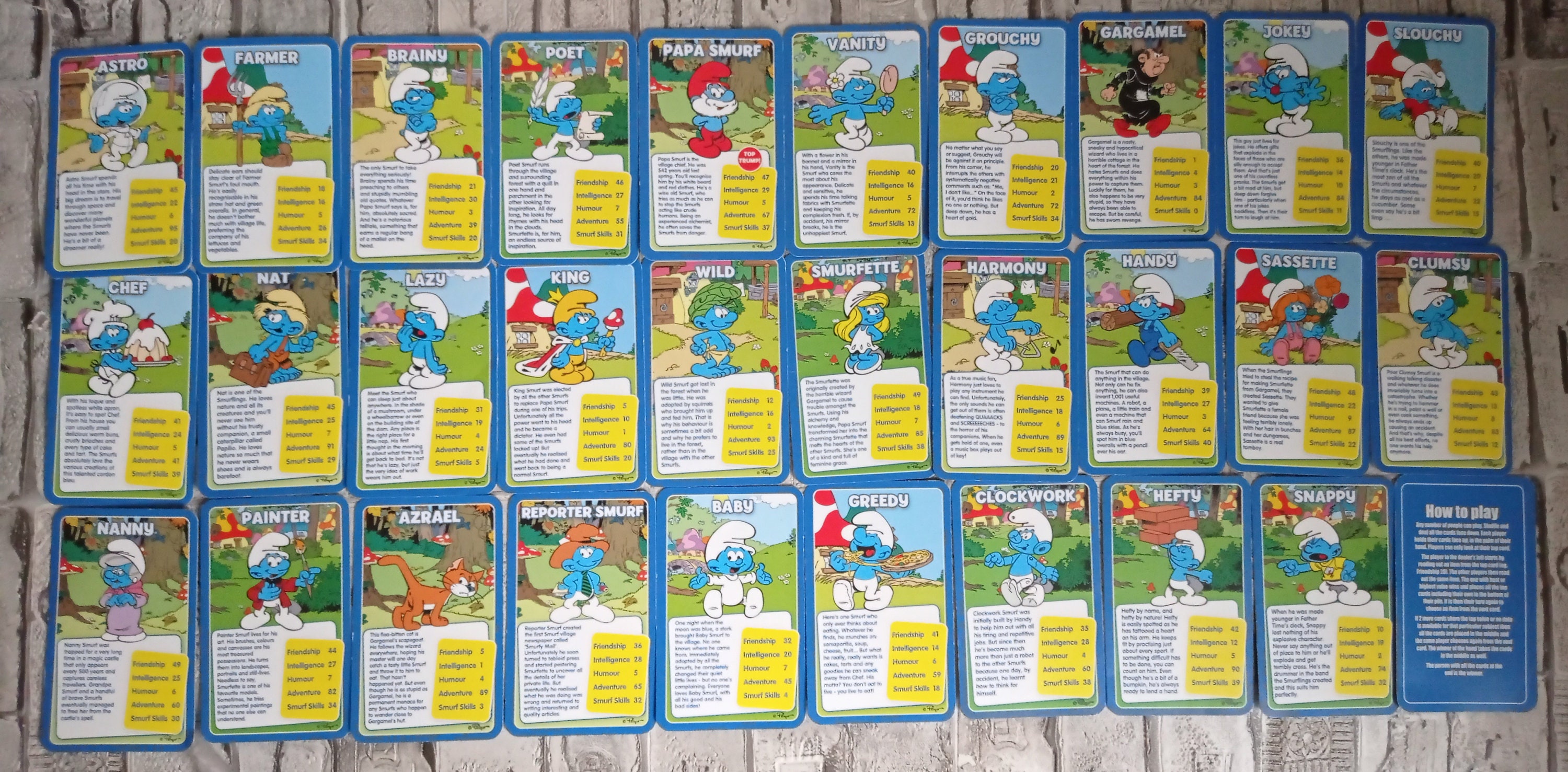 The Smurfs Card Game Top Trumps Card Game Games for | Etsy