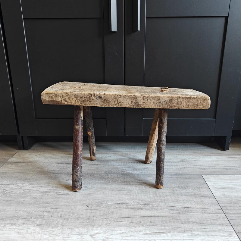 Old Wooden Stool - Etsy