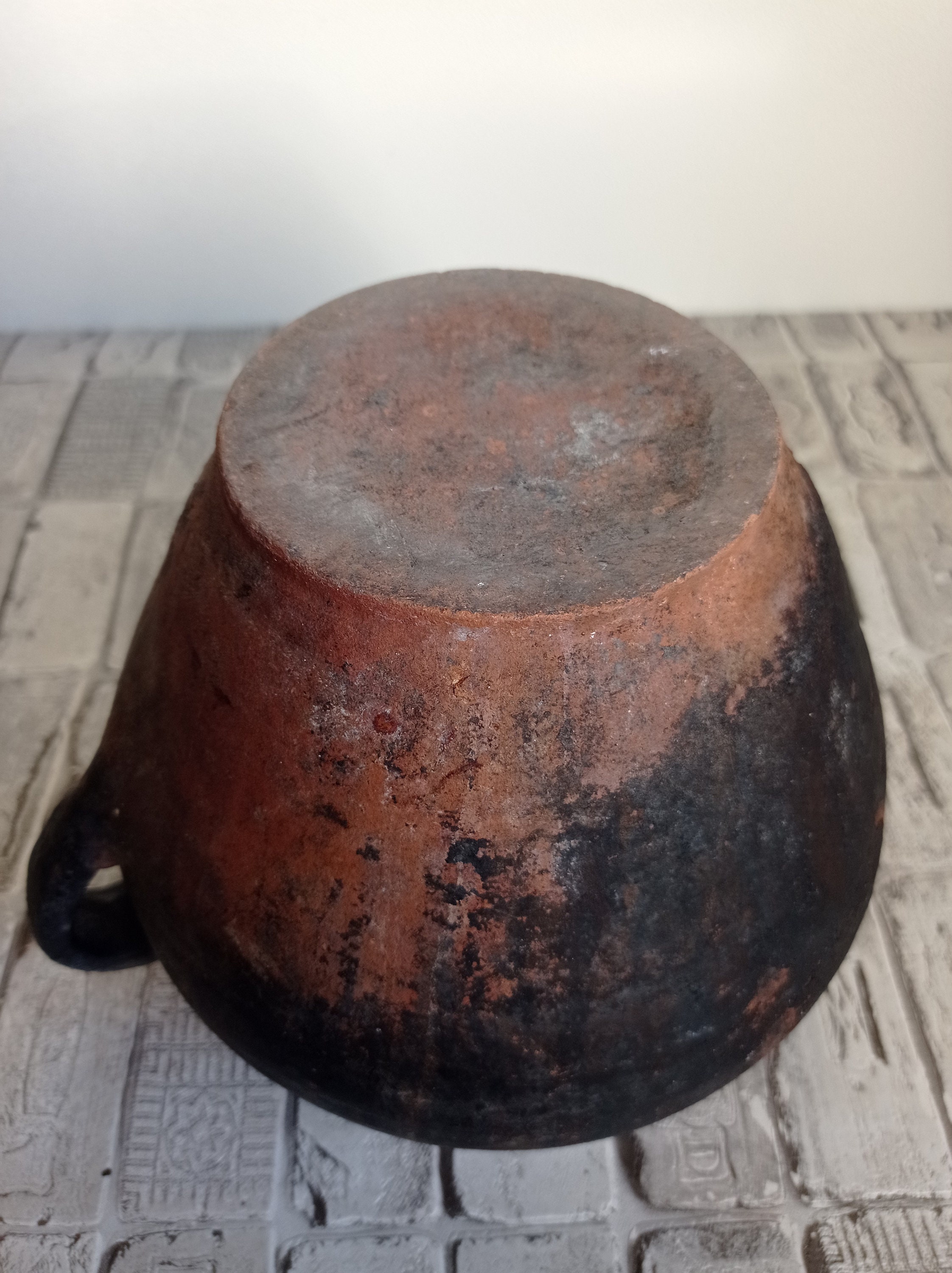 Vintage Clay Pot Old Clay Vase Kitchen Utensil Holder Wabi - Etsy