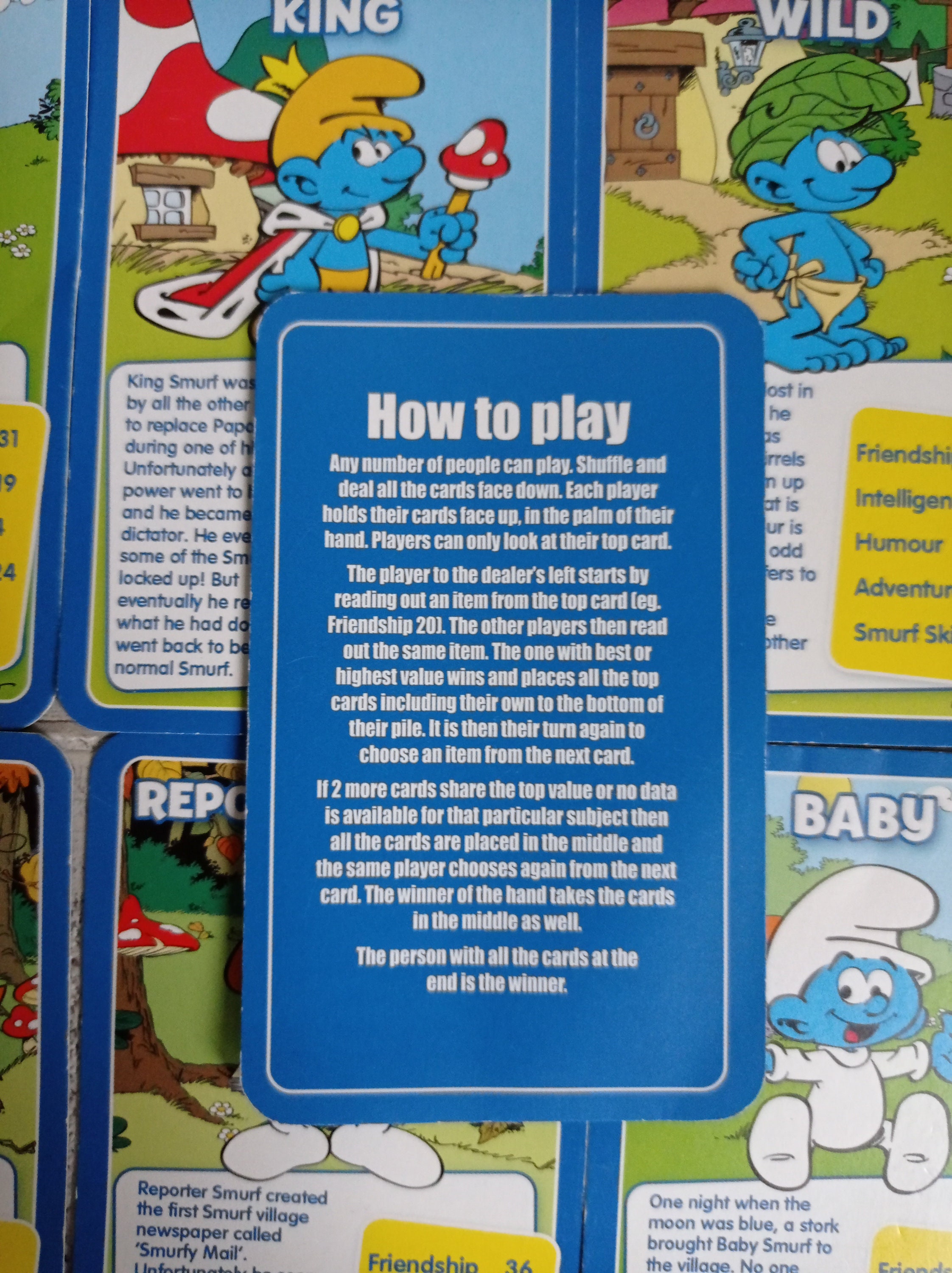 The Smurfs Card Game Top Trumps Card Game Games for | Etsy