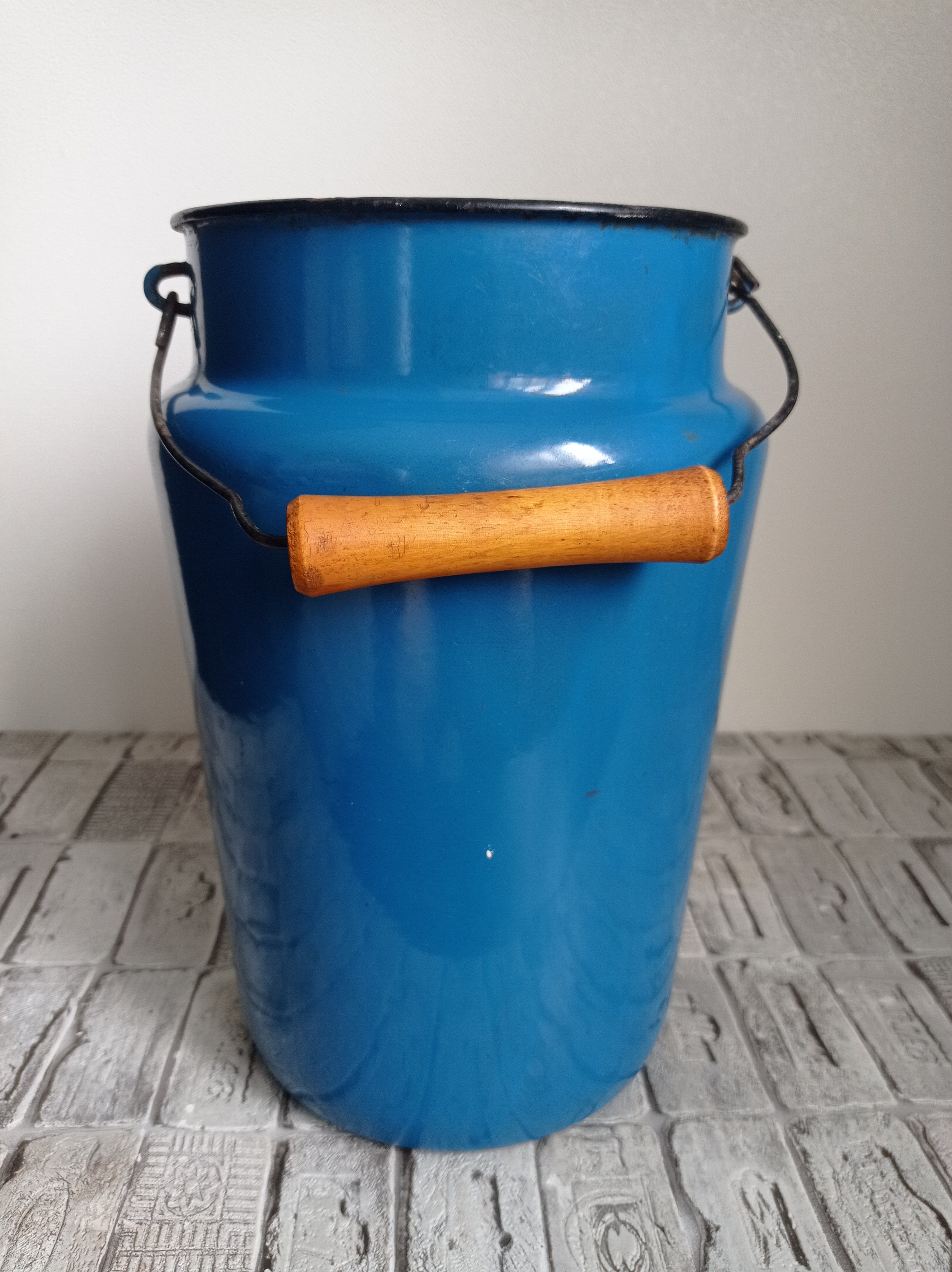 Vintage Enamel Milk Can Large Blue Milk Can 6l Soviet - Etsy
