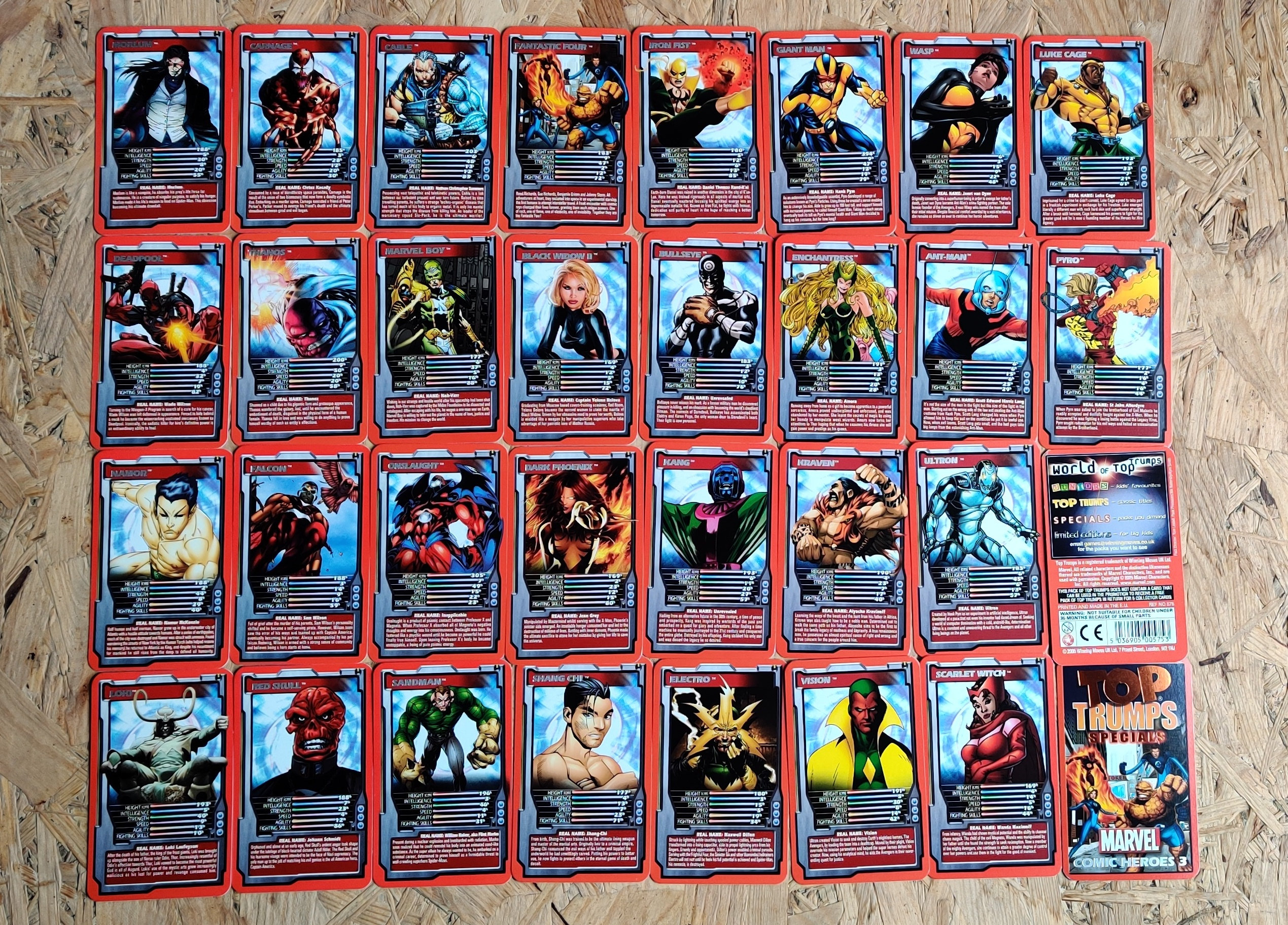 Marvel Superheroes card game Top Trumps card game Deck of | Etsy
