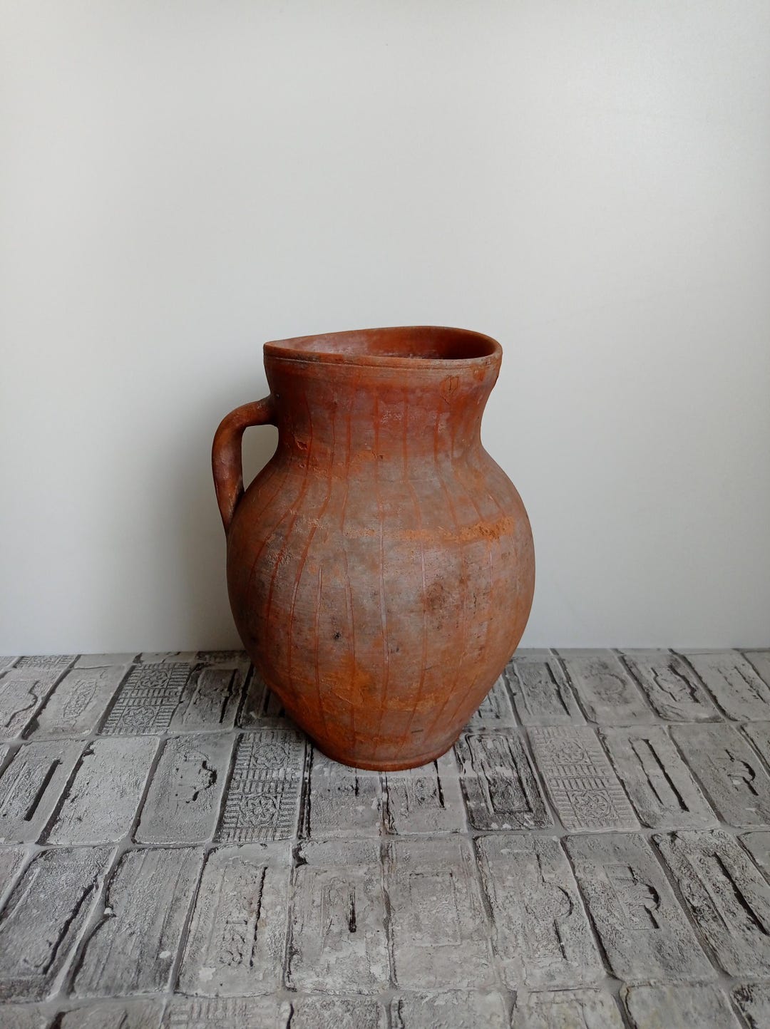 Alter Tontopf, antike Keramikvase, Wabi Sabi, Rustikale Vase, Antikes ...