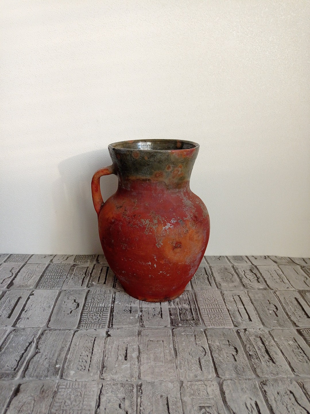 Rustic Vase Old Red Clay Pot Vintage Clay Vase Wabi Sabi - Etsy
