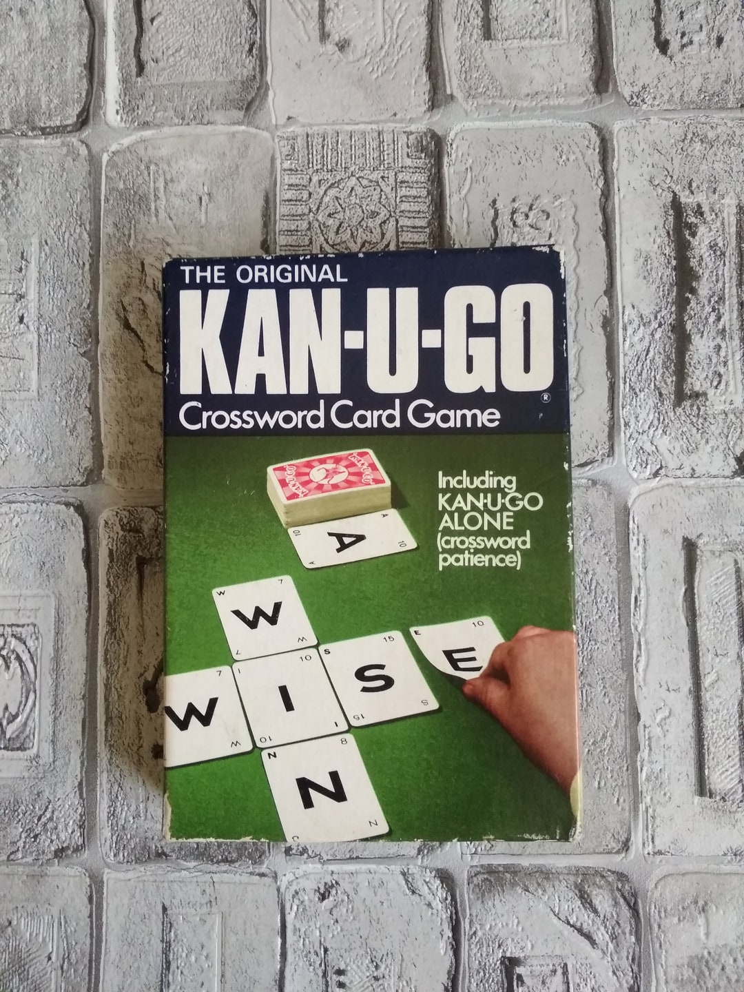 Vintage Game Kan-u-go, Crossword Card Game, 1975, Retro Board Game ...