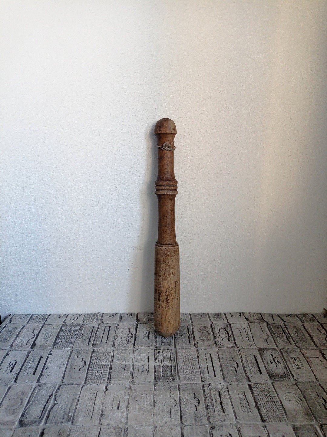 Primitive Wooden Pestle, Old Hand Carved Wooden Pestle for Mortar, Wabi ...