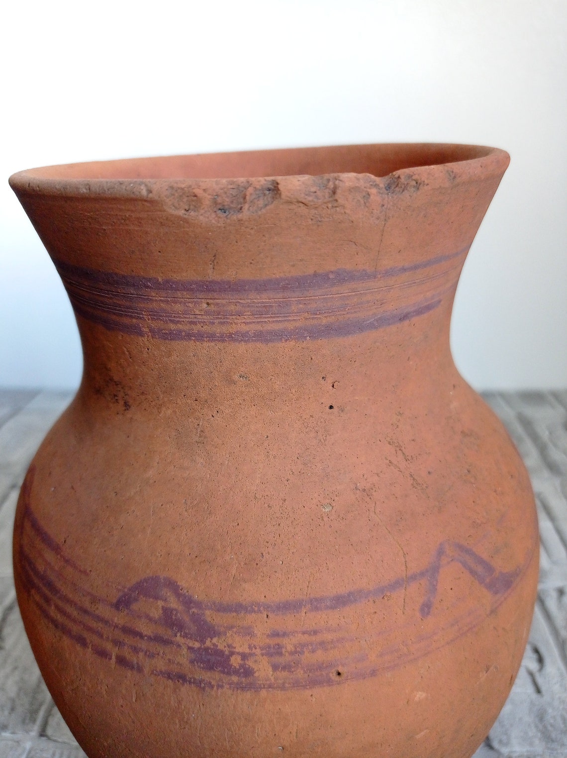 Rustic Clay Vase Wabi Sabi Vessel Primitive Clay Pot - Etsy