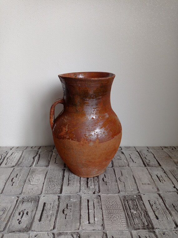 Old Red Clay Pot Ceramic Ancient Vase Rustic Pot Antique | Etsy