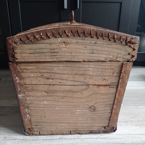 Large Rustic Storage Chest, Antique Wooden Big Stroage Chest Box ...