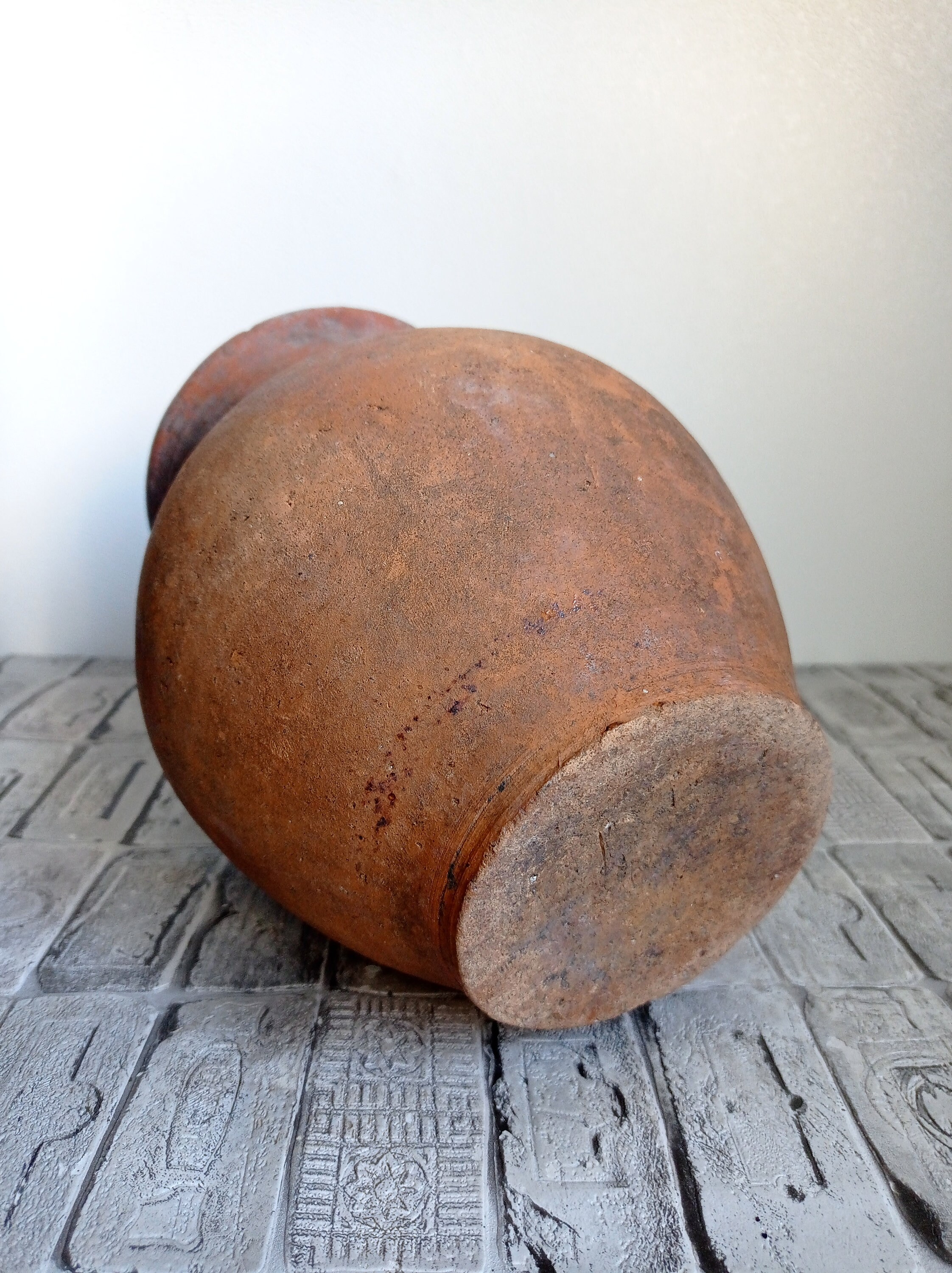 Vintage Red Clay Pot Rustic Vessel Old Clay Vase Wabi Sabi - Etsy
