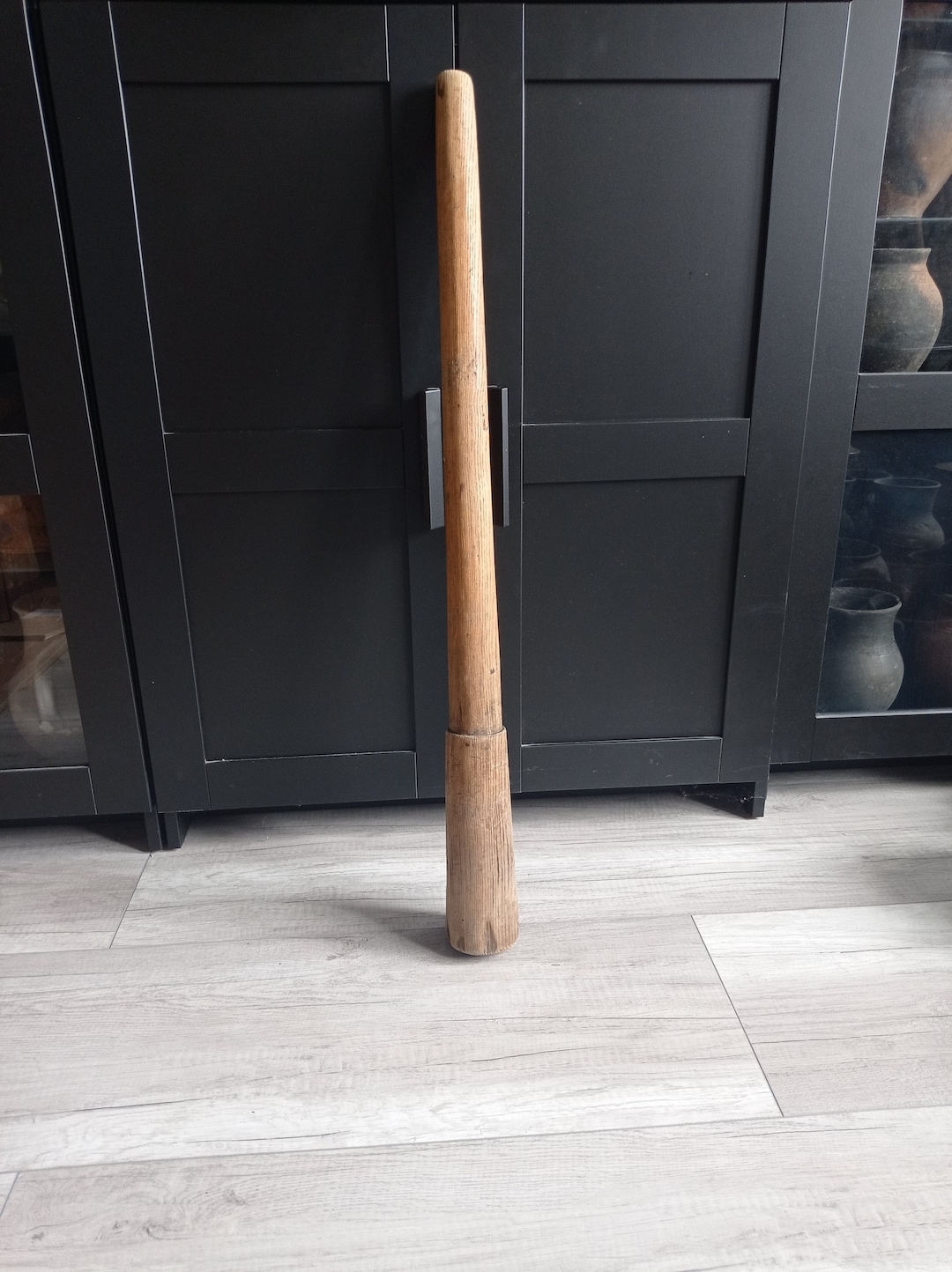 Very Large Primitive Wooden Pestle, Wooden Stick, Rustic Decor, XXL Old ...