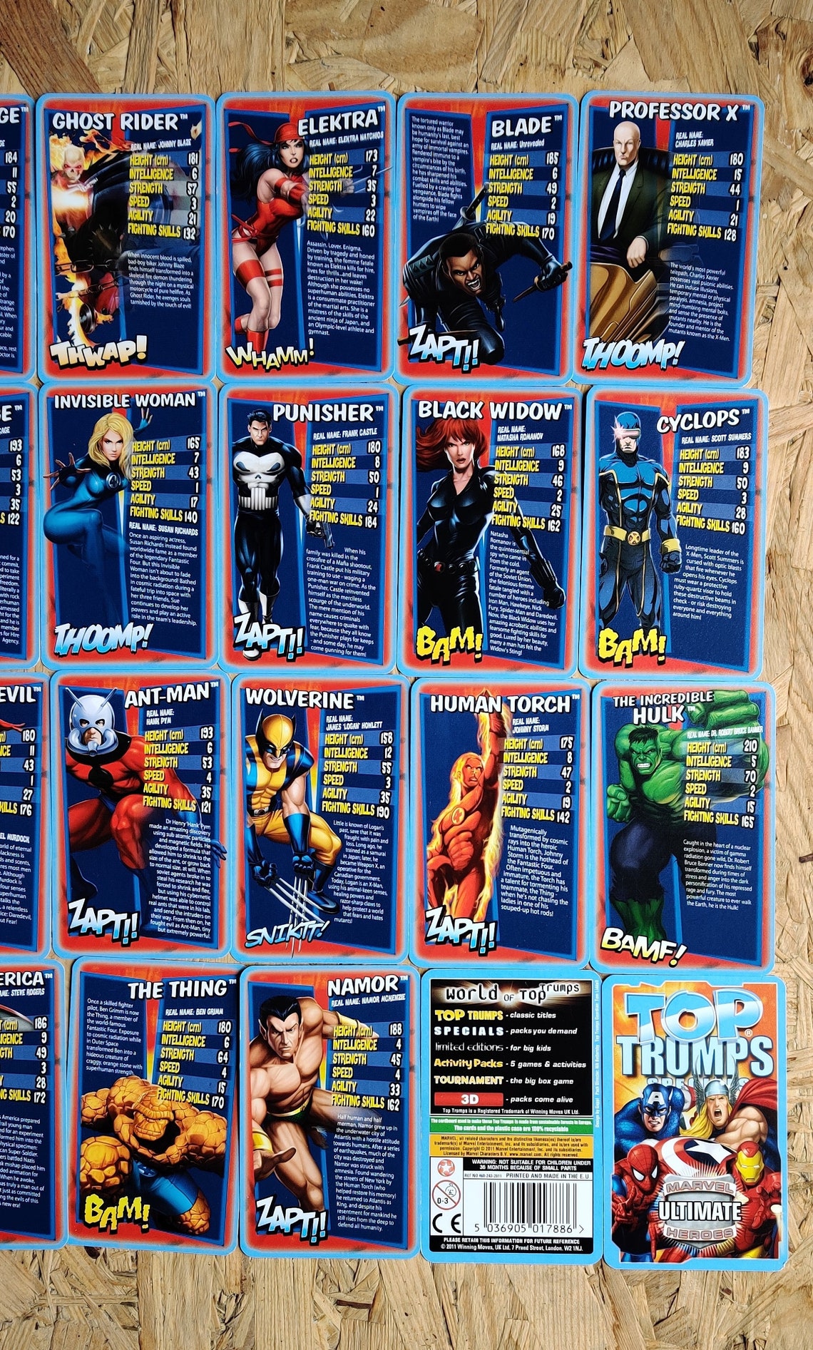 Marvel Superheroes card game Top Trumps card game Deck of | Etsy